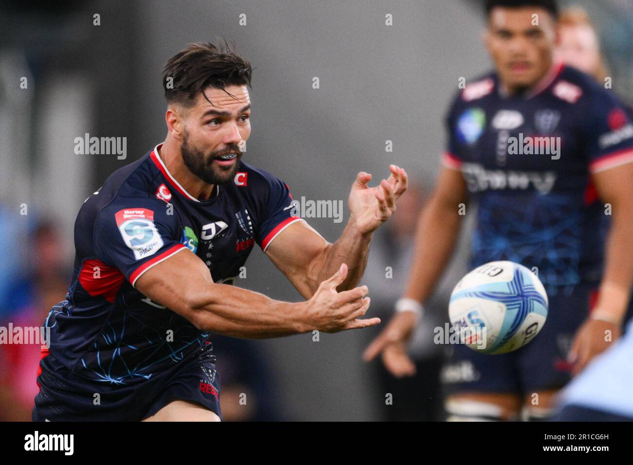 Ryan Louwrens des rebelles lors du match Super Rugby Pacific Round 12 ...