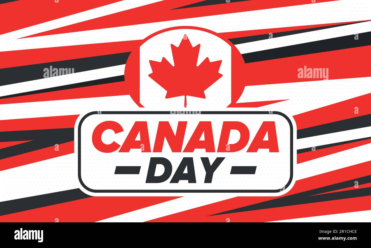 Bonne journée du Canada. Fête nationale, célébrée à 1 juillet. Drapeau ...