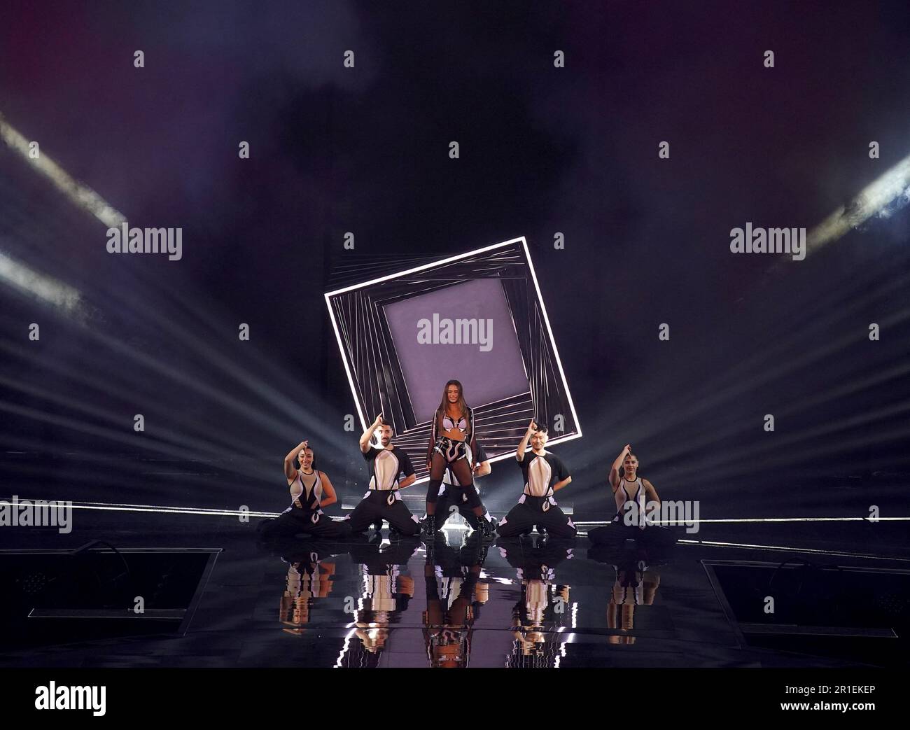 Noa Kirel, entrant en Israël, lors de la grande finale du concours ...