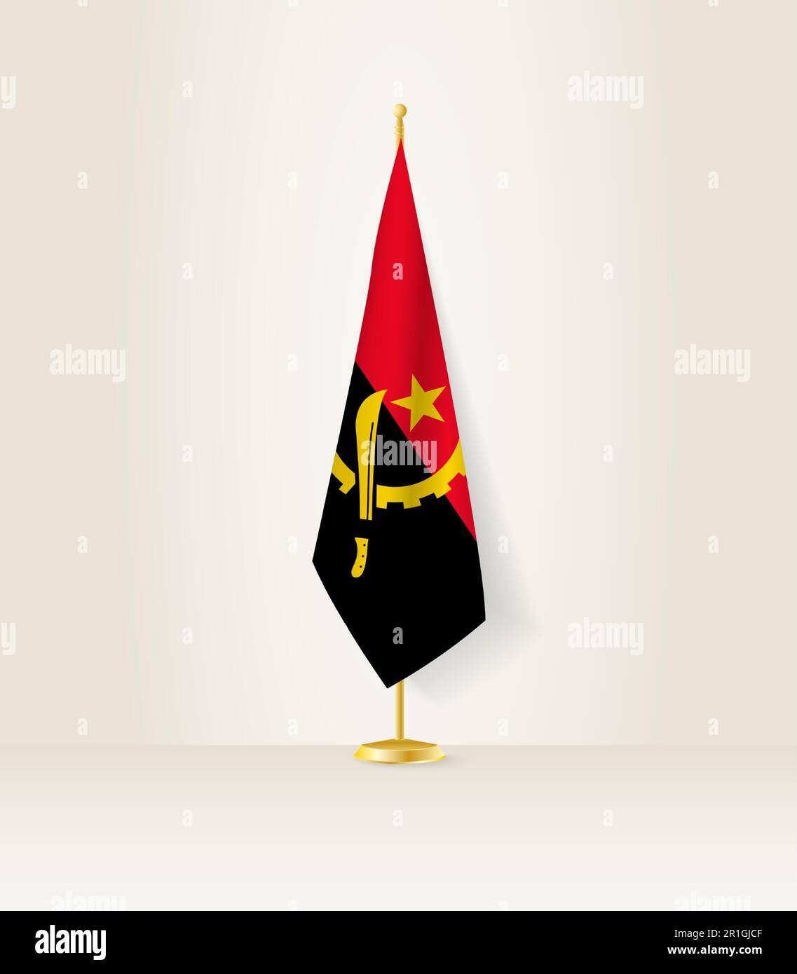 Drapeau national angolais Banque d'images vectorielles - Alamy