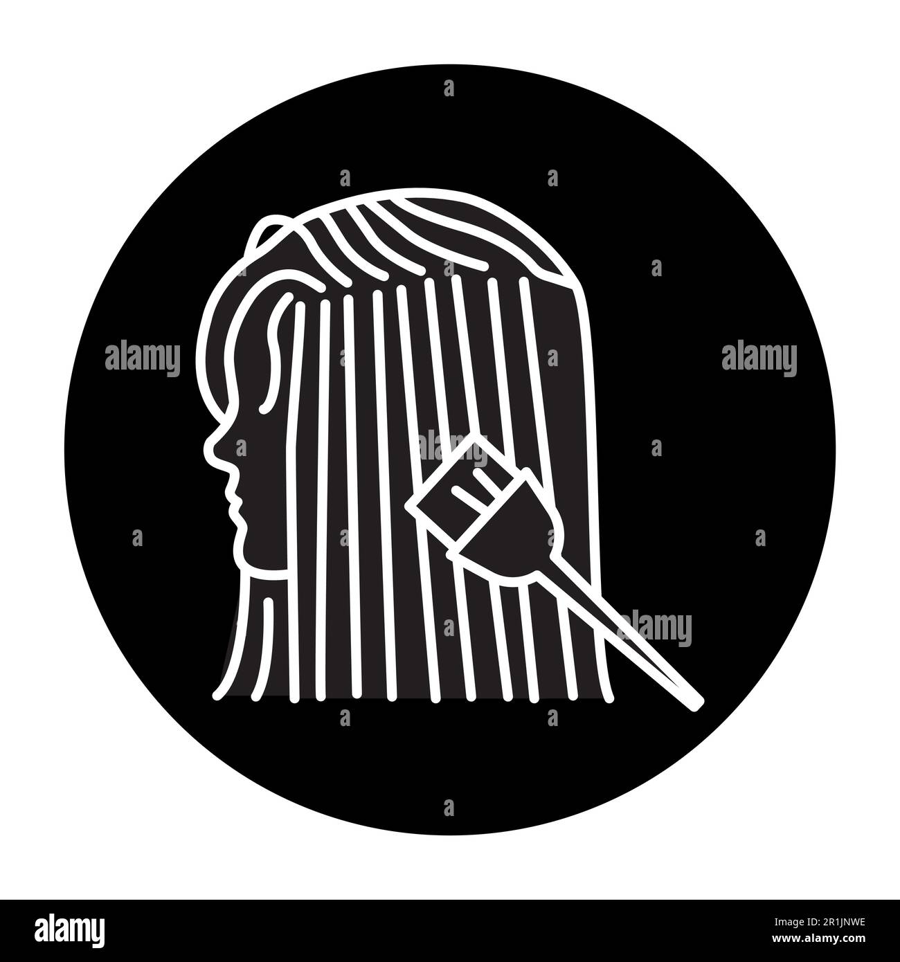 Balayage cheveux Banque d'images noir et blanc - Alamy