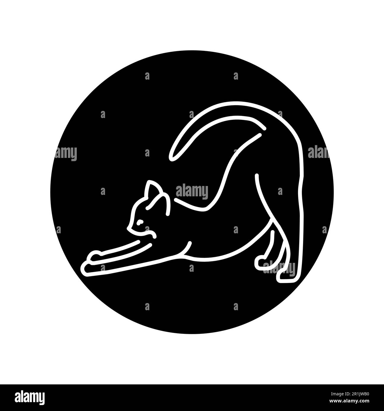 Pagina para colorear simple pagina para colorear de gato Banque d ...