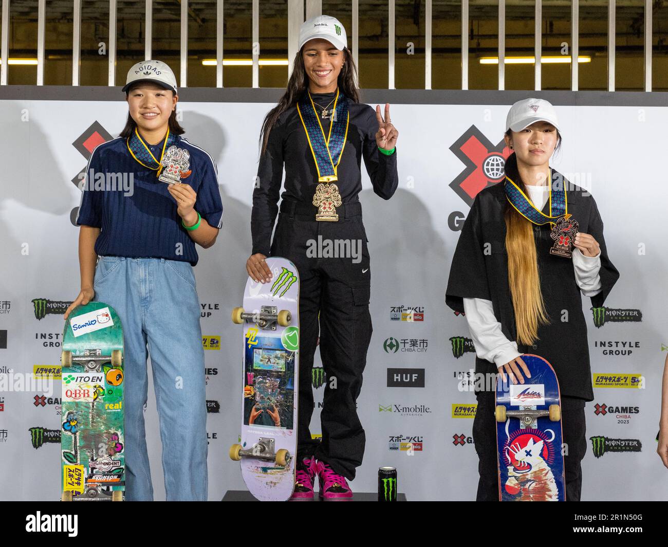 Rayssa Leal Gold (BRA) Momiji Nishiya Silver (JPN) Rizu Akama Bronze ...