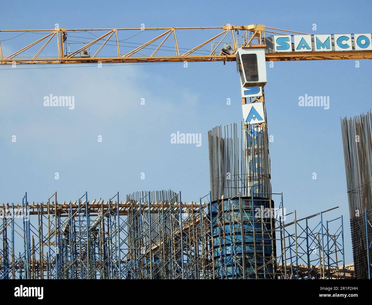 Le Caire, Egypte, 9 mai 2023: Un site de construction pour la compagnie ...