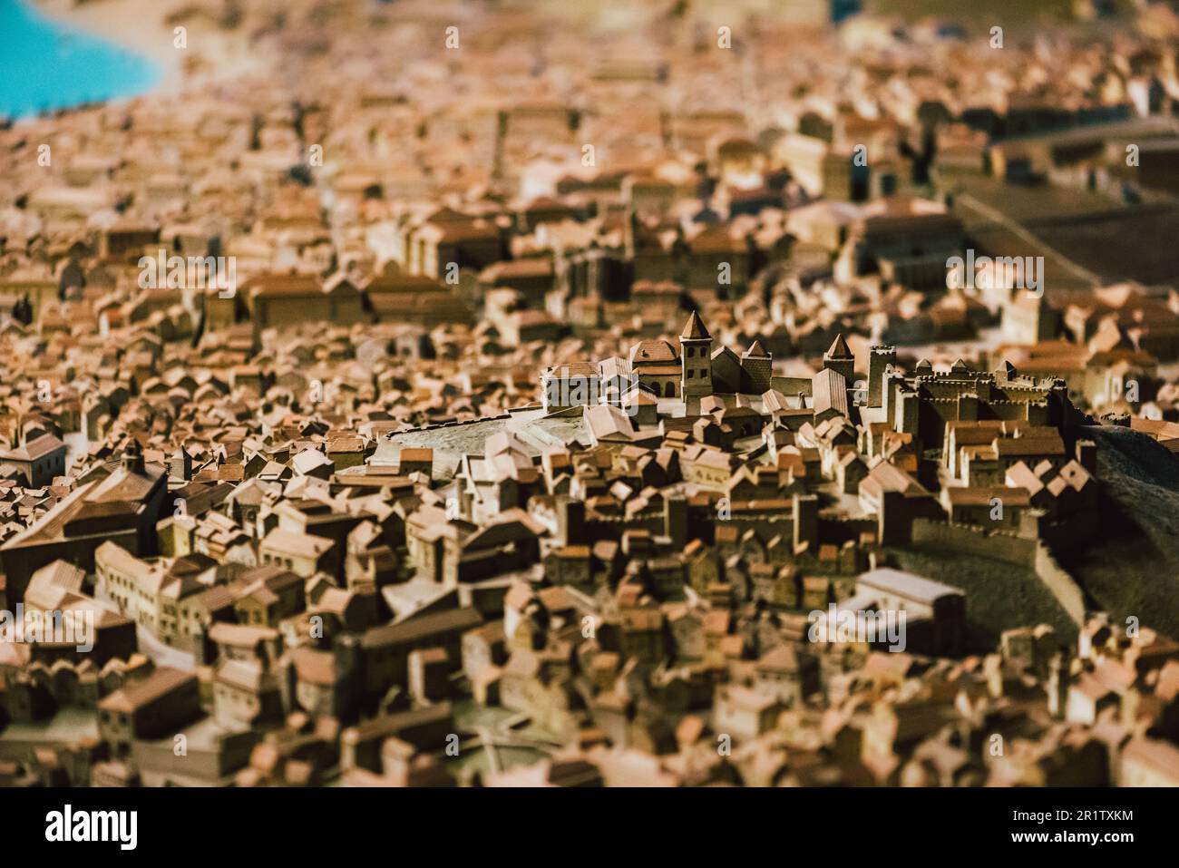 Modèle miniature de Lisbonne avant le tremblement de terre de 1755 au ...