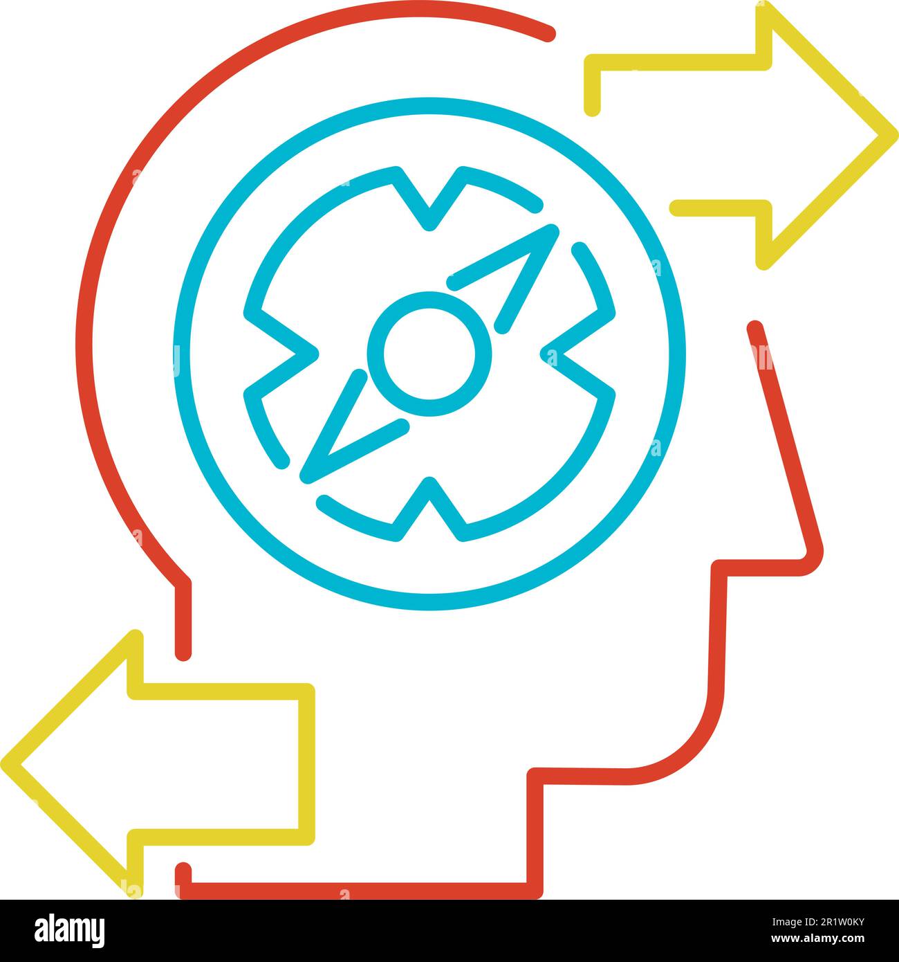 Recherche d'une solution à un problème icône de vecteur de ligne mince ...