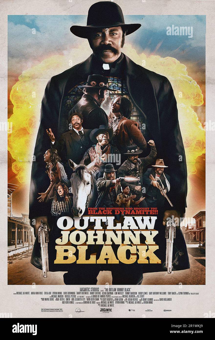 THE OUTLAW JOHNNY BLACK, affiche américaine, Michael Jai White (en haut ...