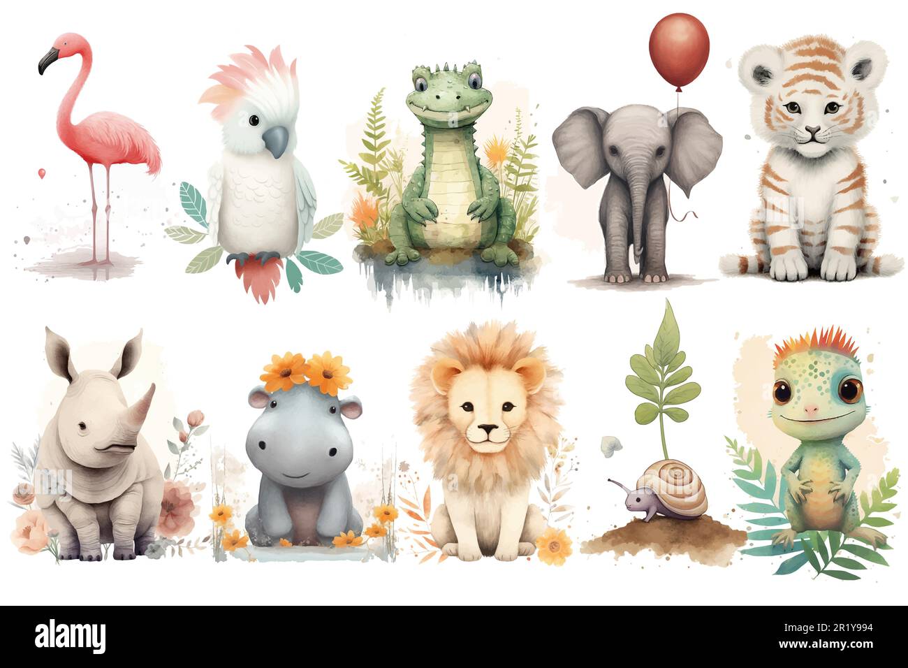 Baby crocodile cartoon illustration Banque d'images détourées - Page 2 - Alamy