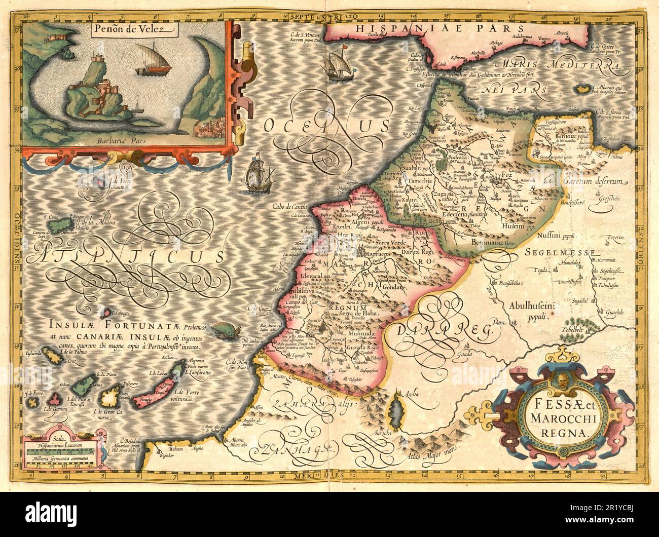 Carte vintage du maroc Banque de photographies et d’images à haute ...