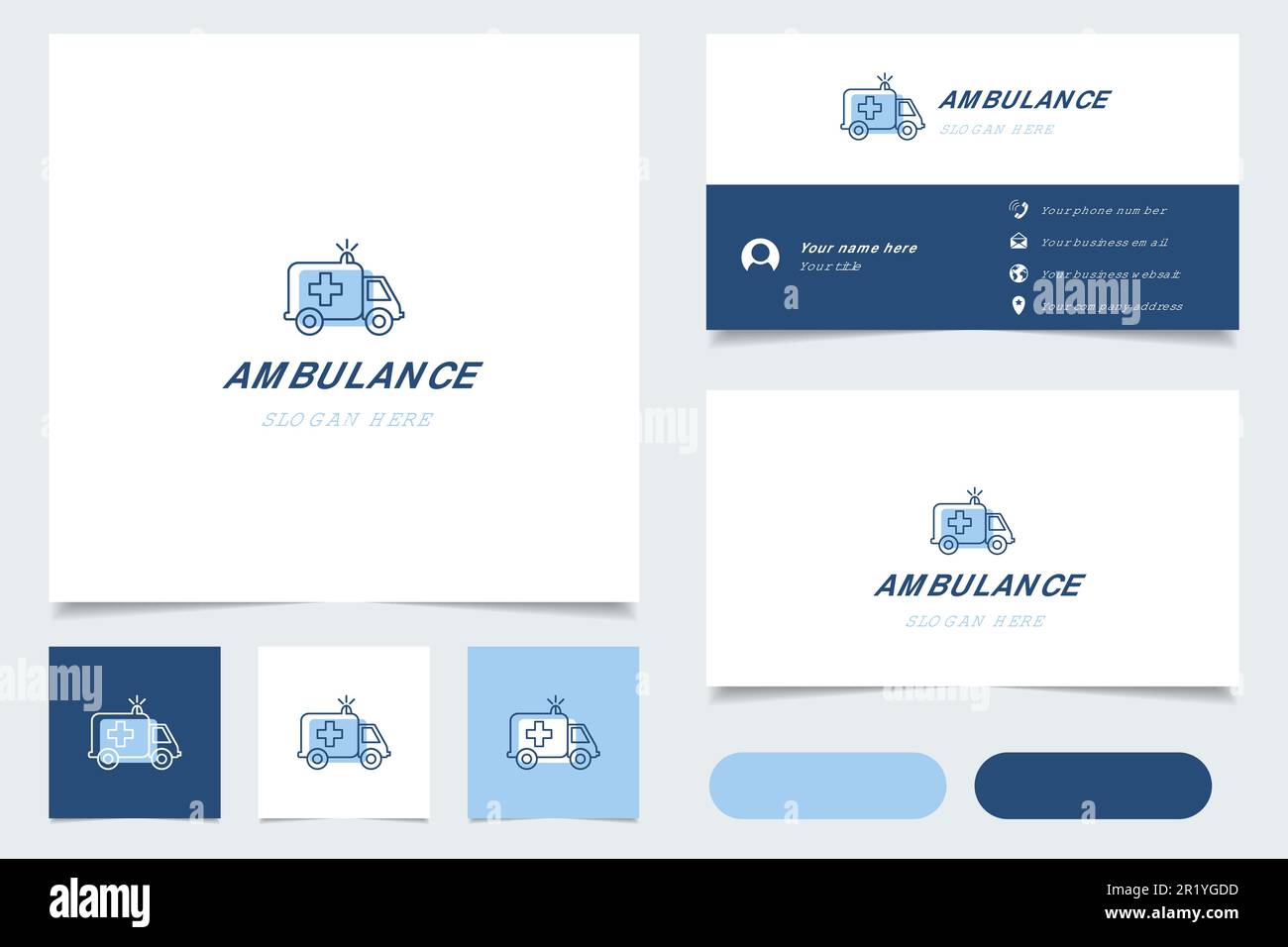 Carte visite ambulance Banque d'images vectorielles - Alamy