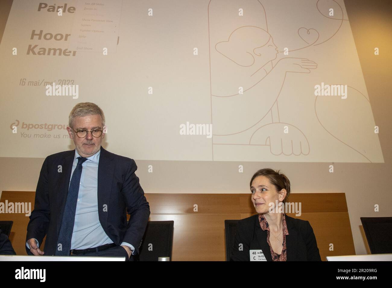Bruxelles, Belgique. 16th mai 2023. Philippe Dartienne, PDG de Bpost ...
