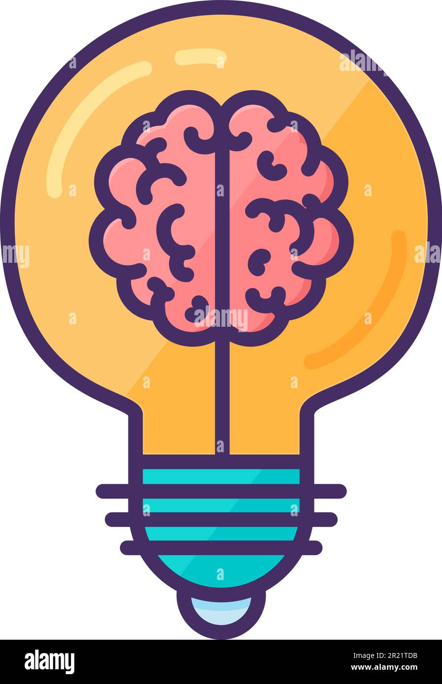 Hémisphères du cerveau humain avec convolutions à l'intérieur d'une ...