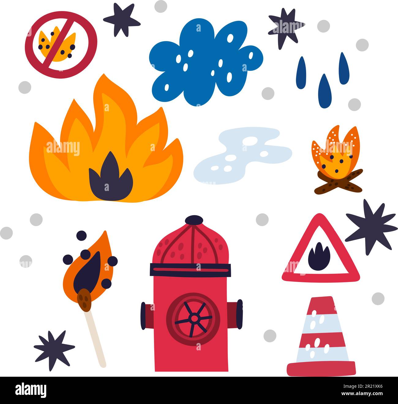 Pompier d'animaux. Sécurité incendie. Panneau d'avertissement relatif ...