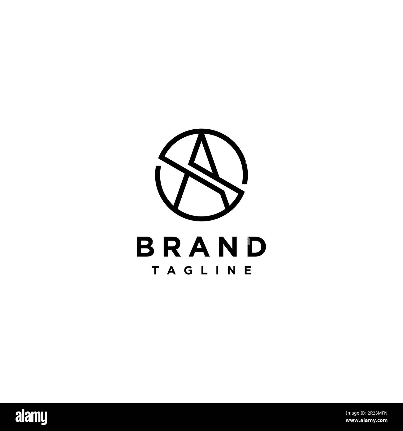 Logo lettres A et S ou S et A dans un design minimaliste sportif. Le ...