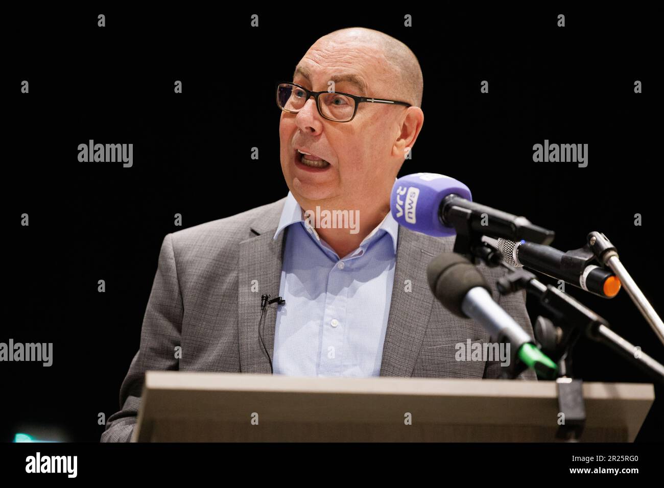 Roeselare, Belgique. 17th mai 2023. Marc Leemans, président du syndicat ...