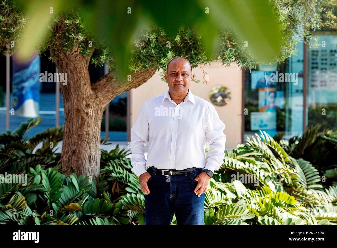 FILE - Sanjay Shah poses for a photograph on the Palm Jumeriah Island ...