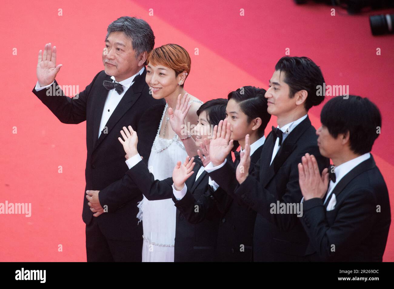 Cannes, France. 17th mai 2023. Hirokazu Koreeda, Sakura Ando, Masaki Suda, Hinata Hiiragi, Eita ...