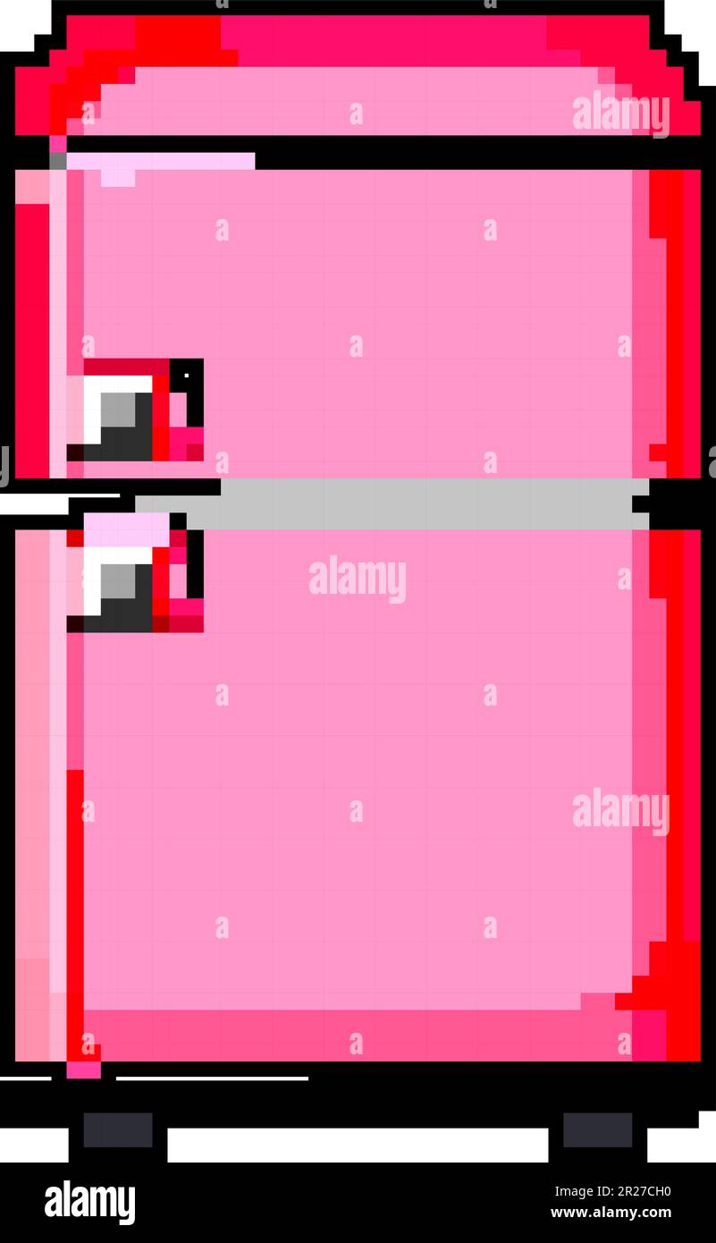 réfrigérateur congélateur jeu de réfrigérateur pixel art illustration vectorielle Image ...