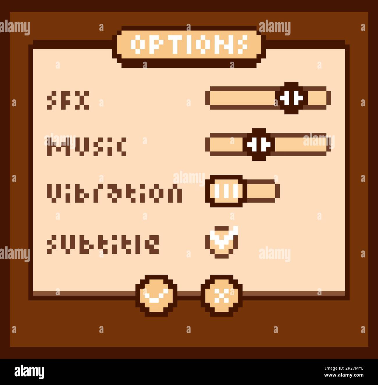 Options pixel art Banque de photographies et d’images à haute ...