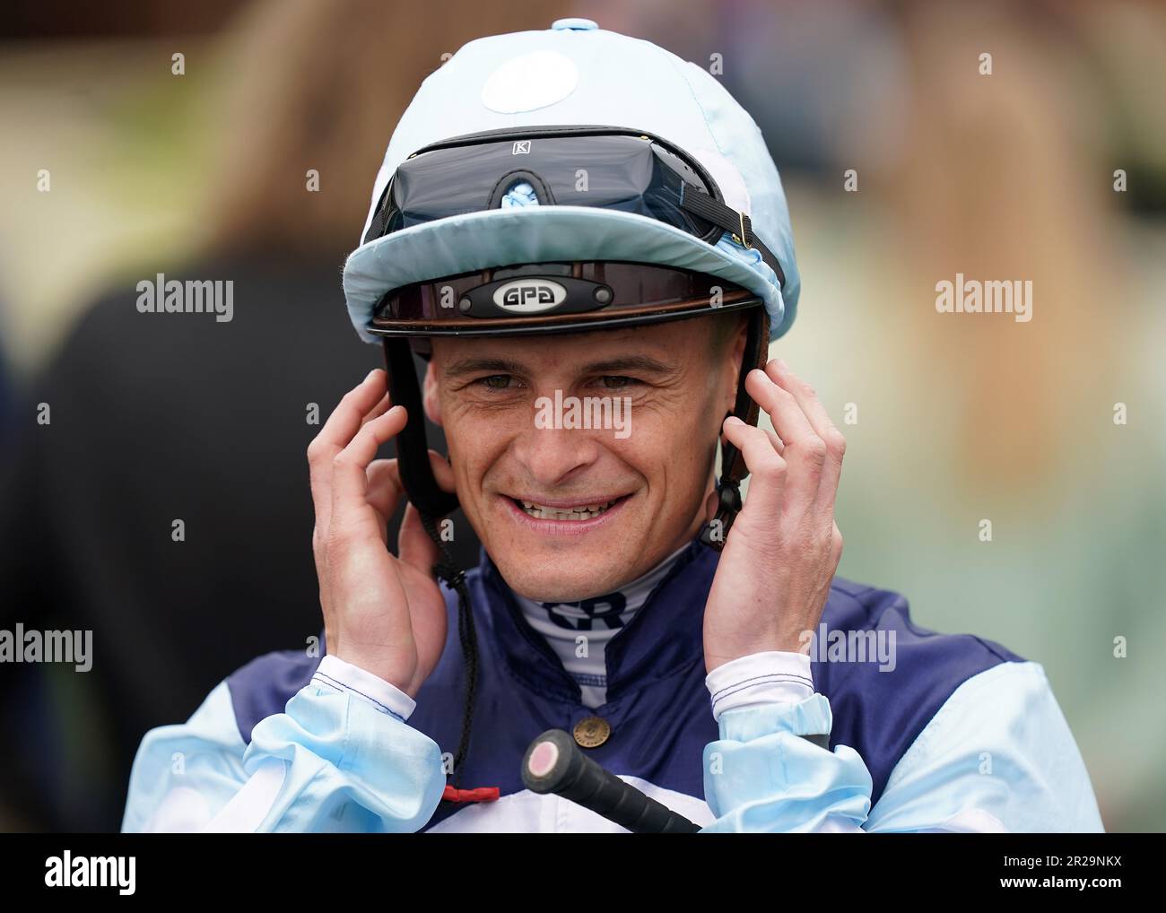 Jockey Callum Rodriguez le deuxième jour du Dante Festival 2023 à l ...