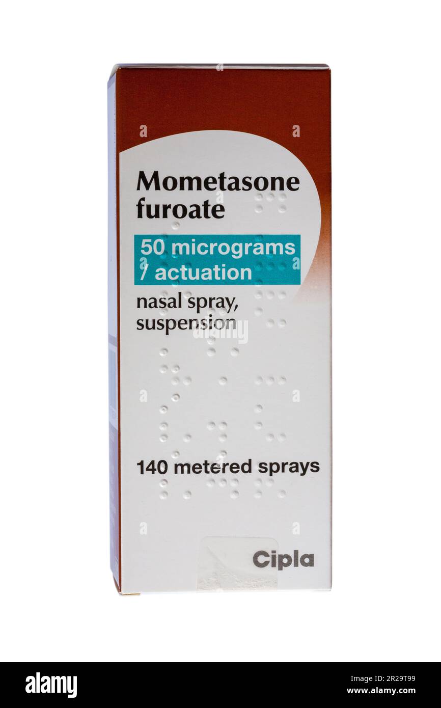 Boîte de Mometasone furoate de suspension nasale utilisée pour traiter ...