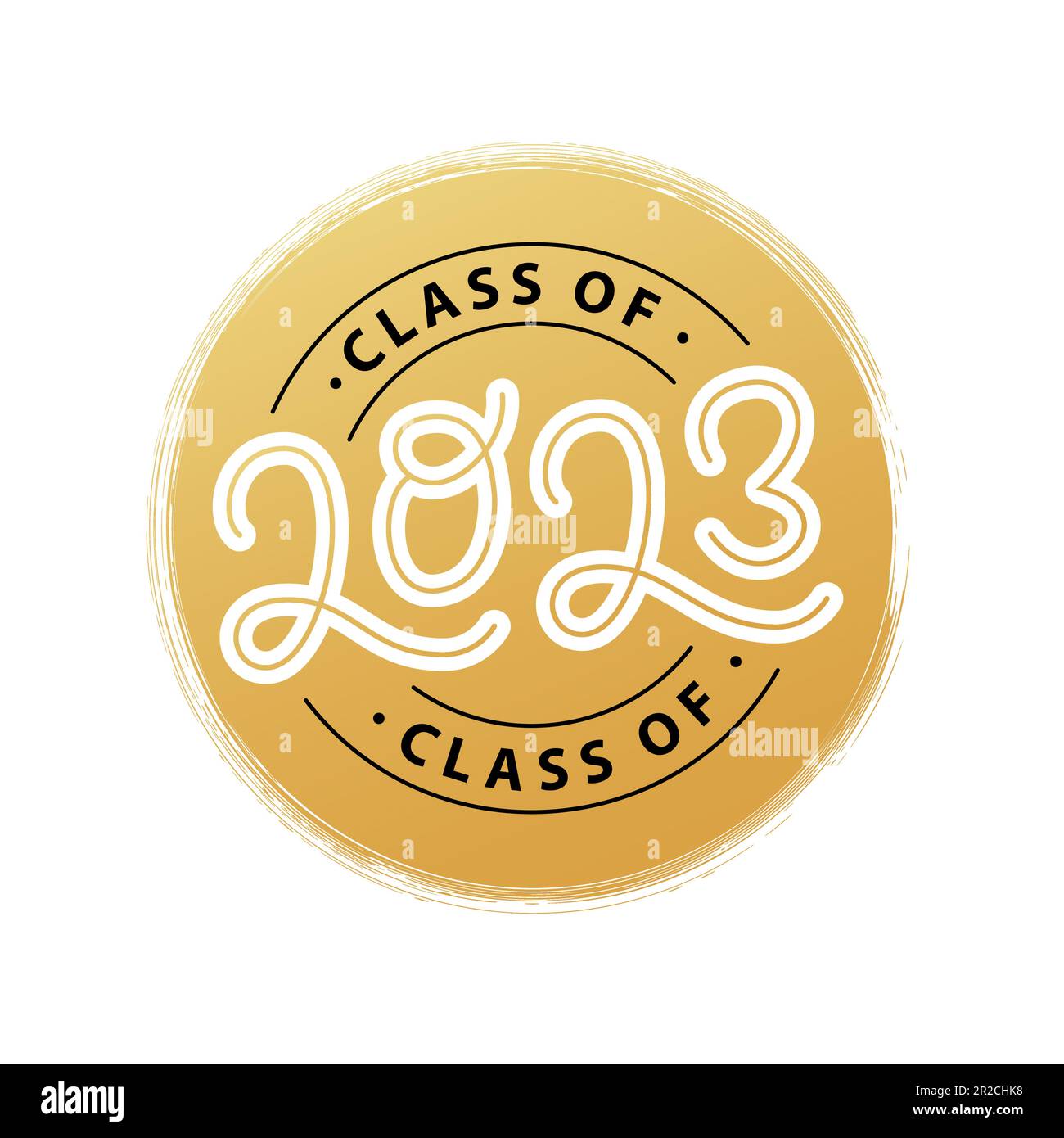Diplômé 2023. Classe de 2023. Marquage du logo de remise des diplômes ...