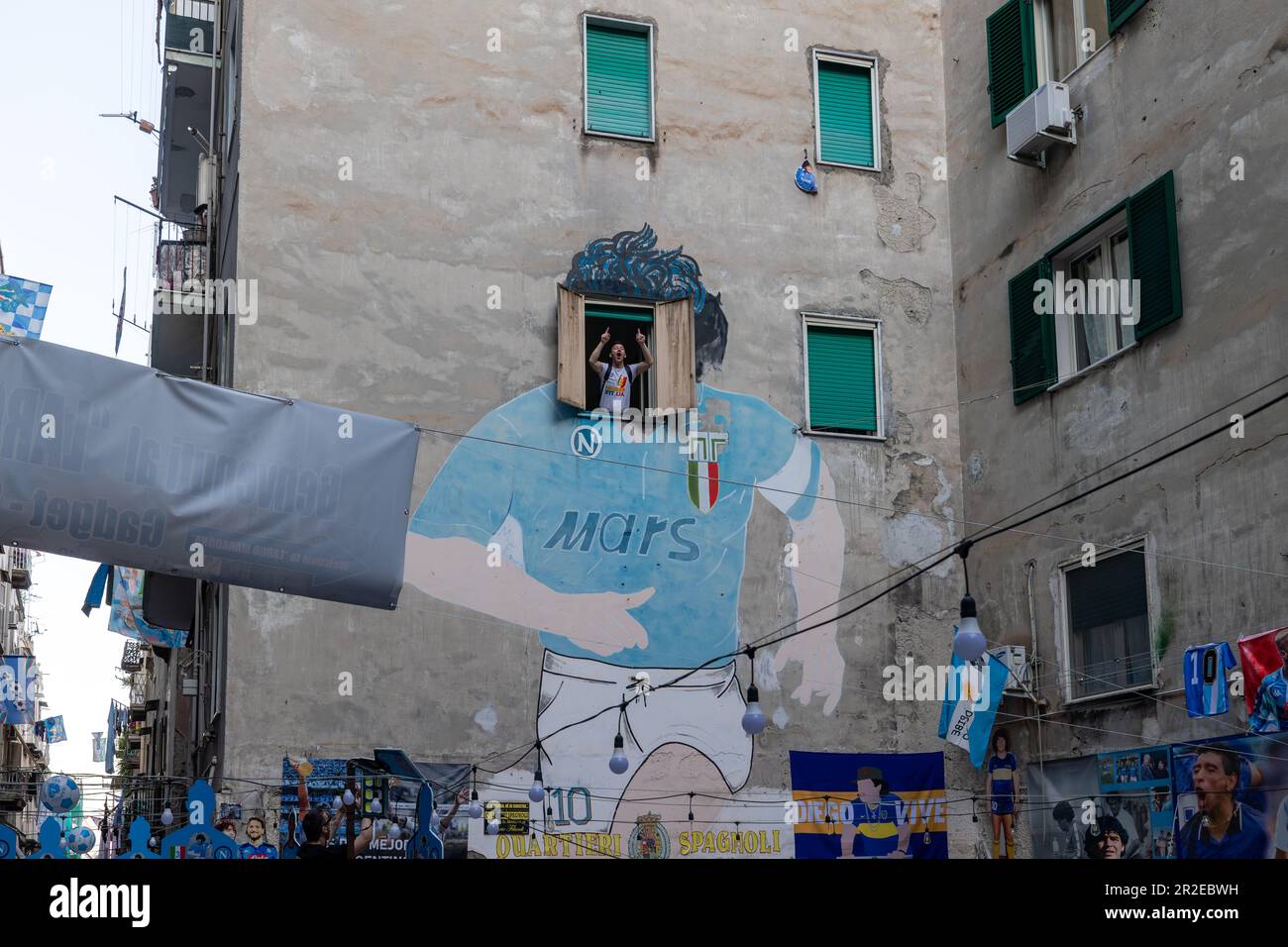 Naples, Italie - 5 mai 2023 : les fans de l'équipe de football de ...