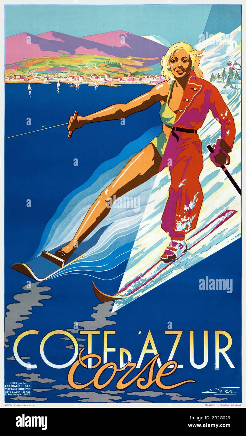 Affiche publicitaire cote d azur Banque de photographies et d’images à ...
