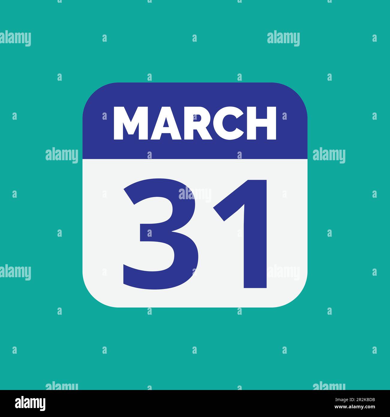 Le 31 mars Banque d'images vectorielles - Alamy