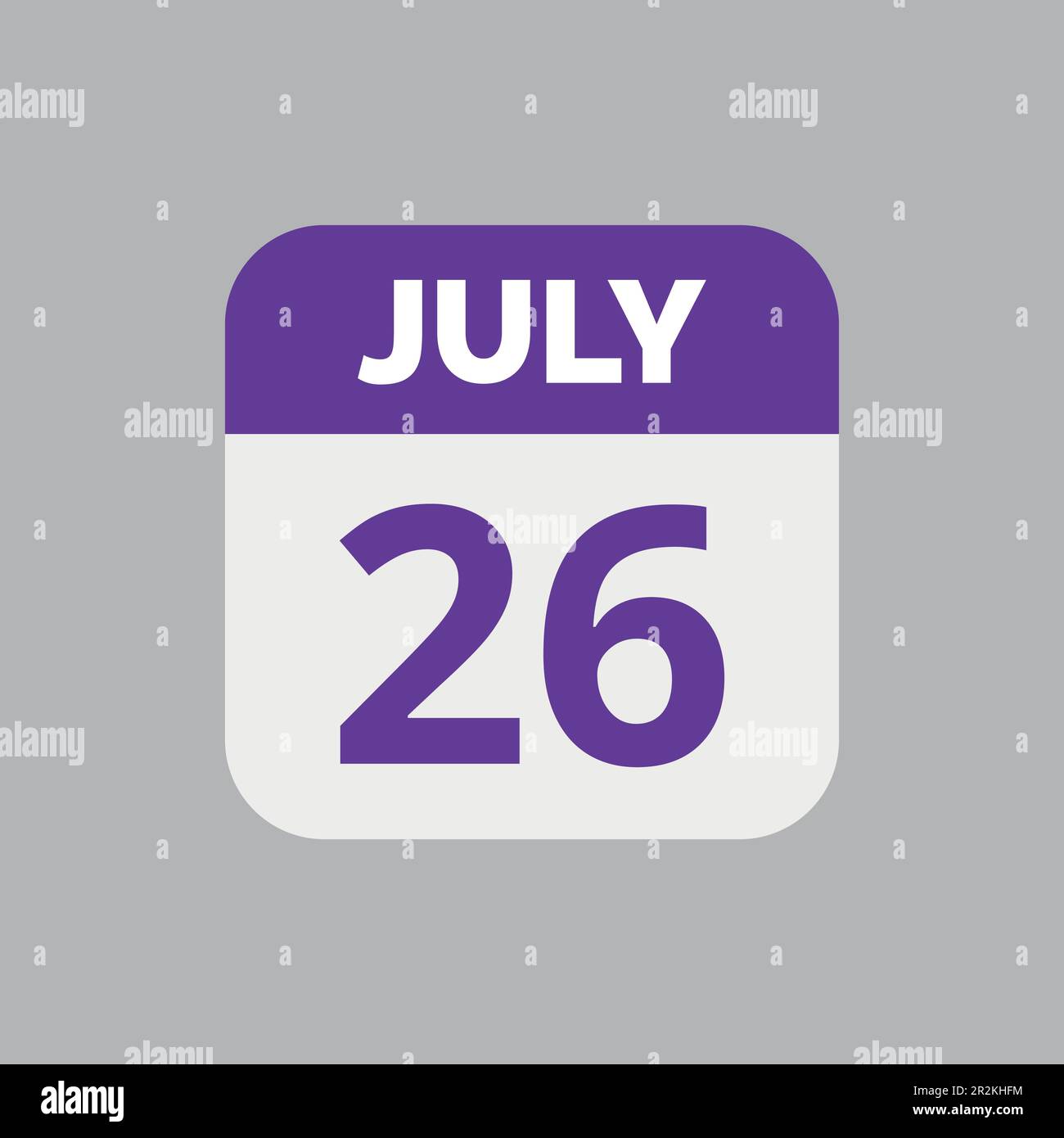 26 juillet Banque d'images vectorielles - Alamy