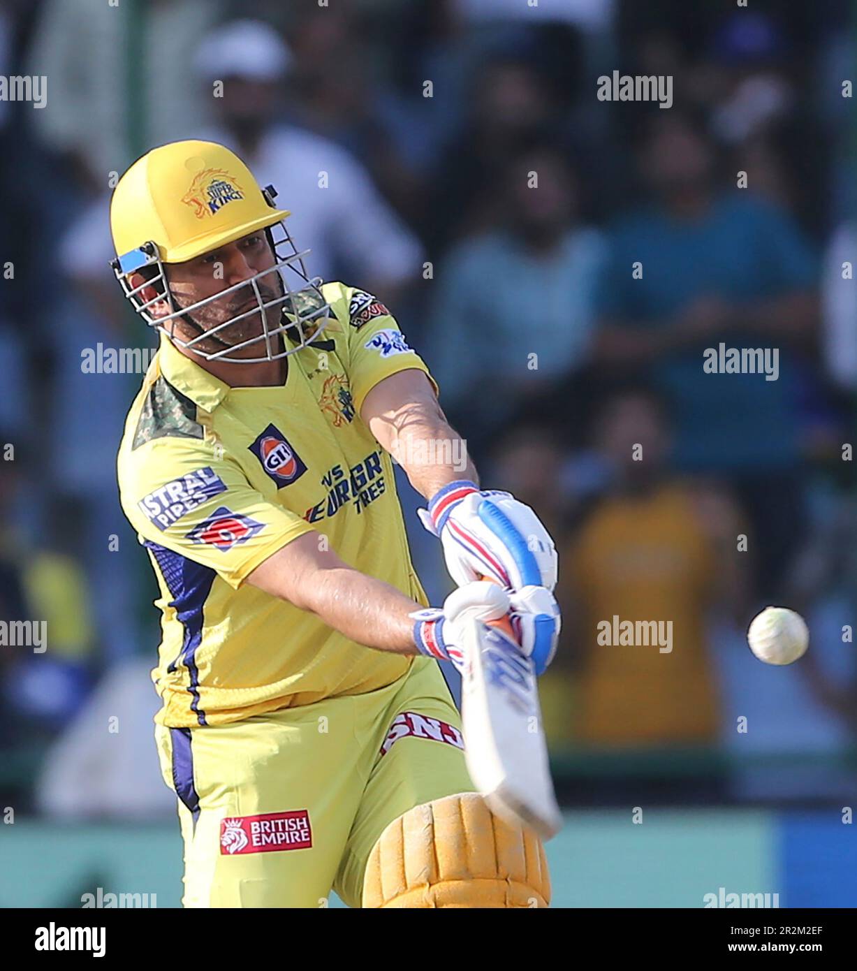 Mahendra singh Dhoni of Chennai Super Kings bats during the Indian Premier League cricket match ...