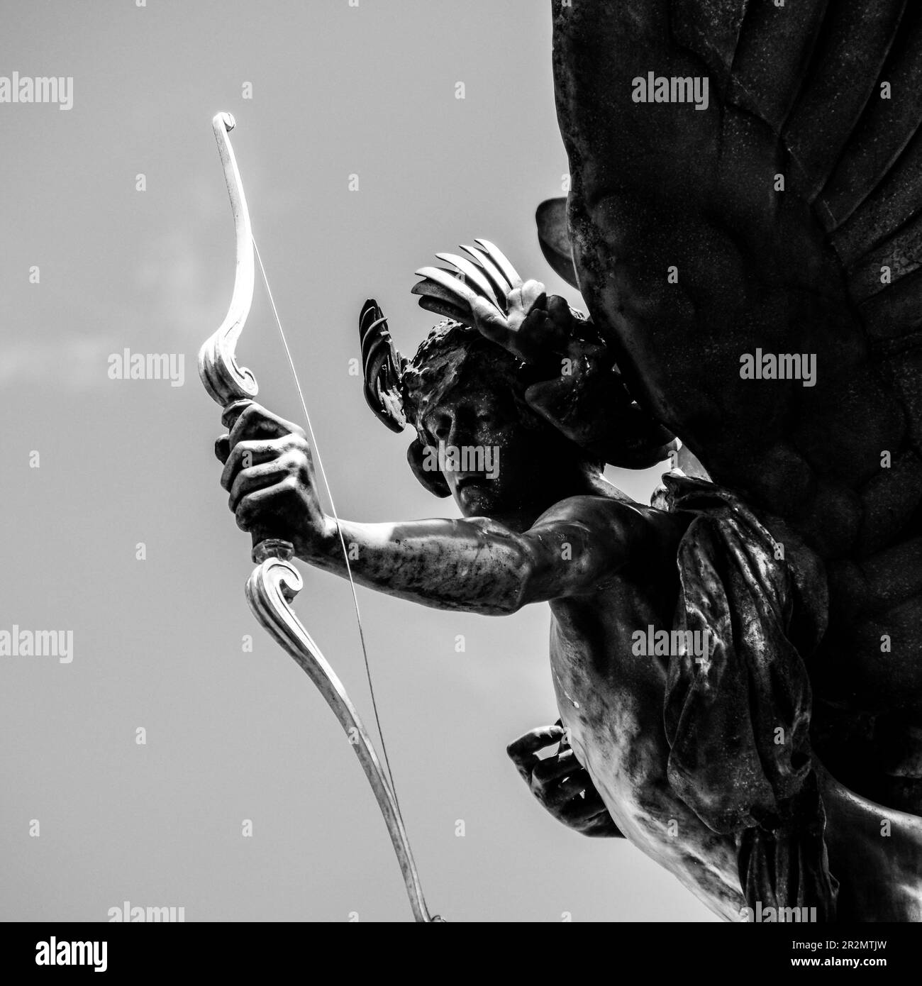 Eros sculpture Banque d'images noir et blanc - Alamy