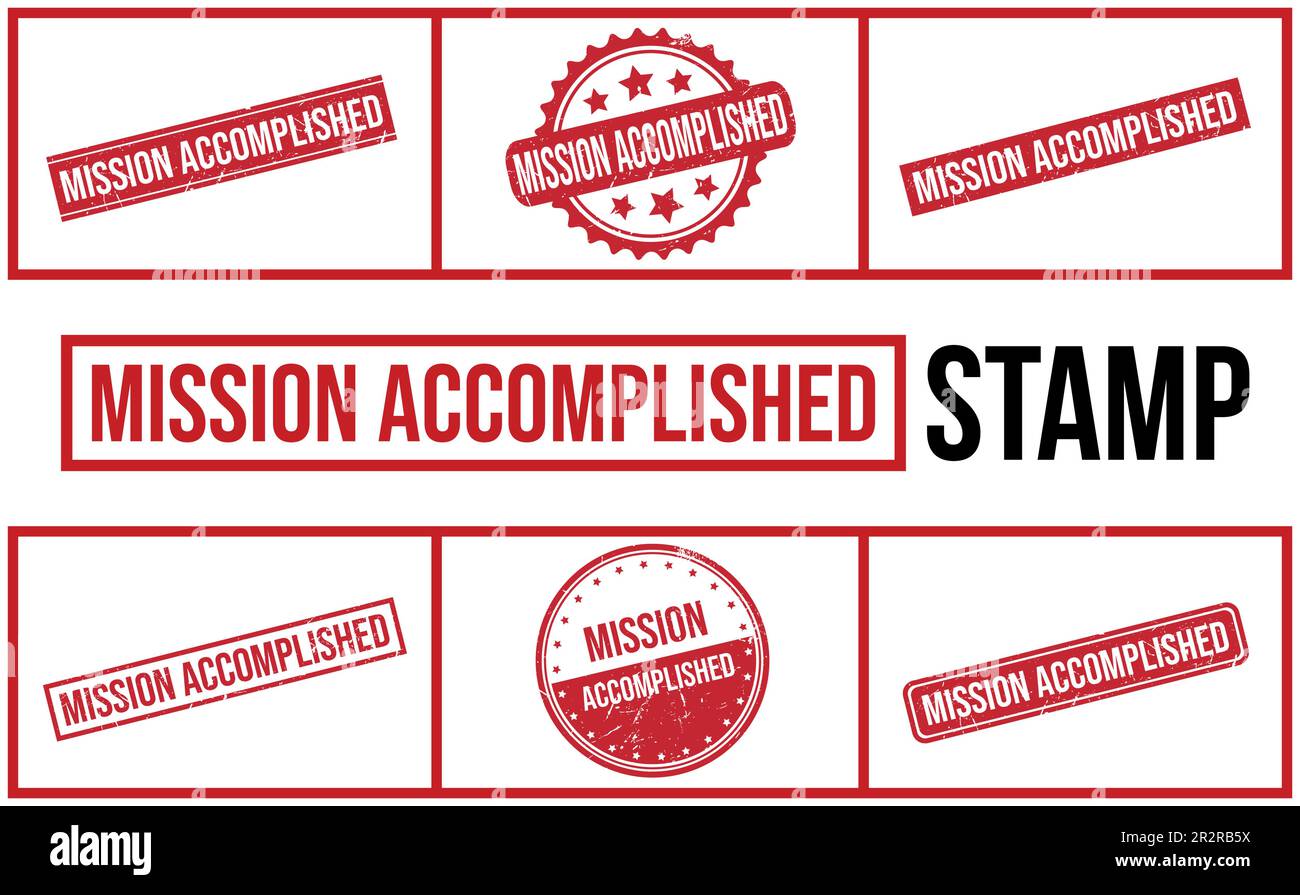Mission accomplished stamp Banque de photographies et d’images à haute résolution - Alamy