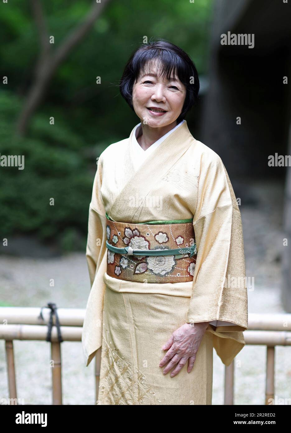 Japanese novelist Nobuko Takagi pose for a photo in Tokyo on May 19 ...