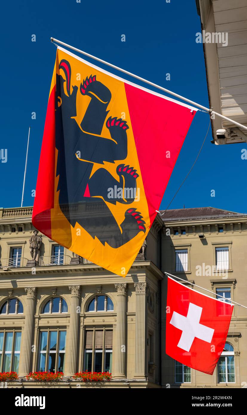 Drapeau du canton de berne Banque de photographies et d’images à haute ...