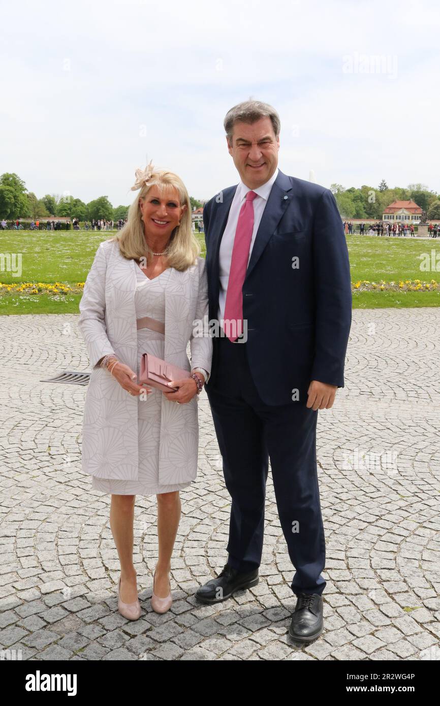 MUNICH, Allemagne - 20. MAI 2023: Le ministre Präsident Markus SODER ...