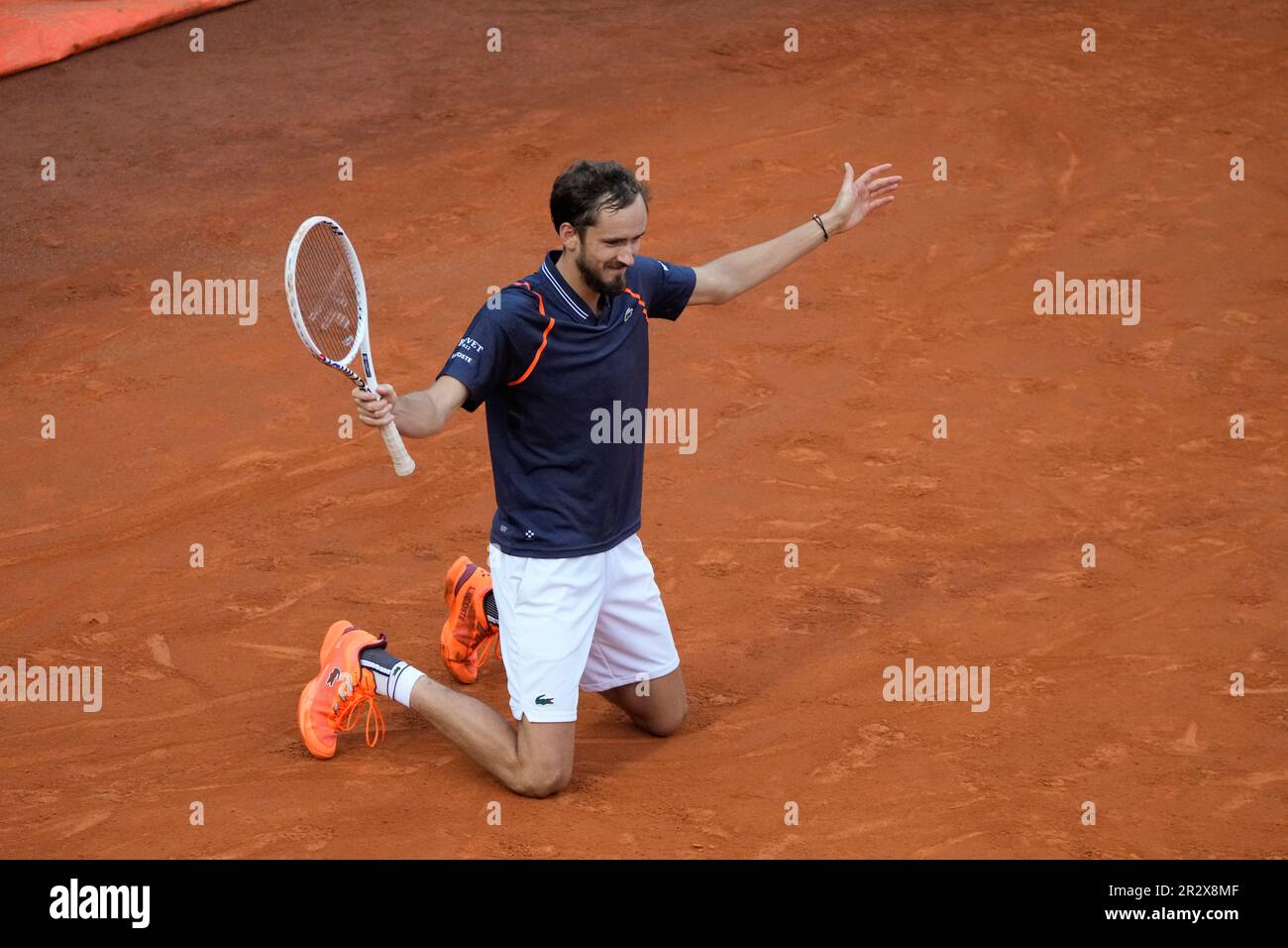 Daniil Medvedev of Russia celebrates defeating Denmark's Holger Rune ...