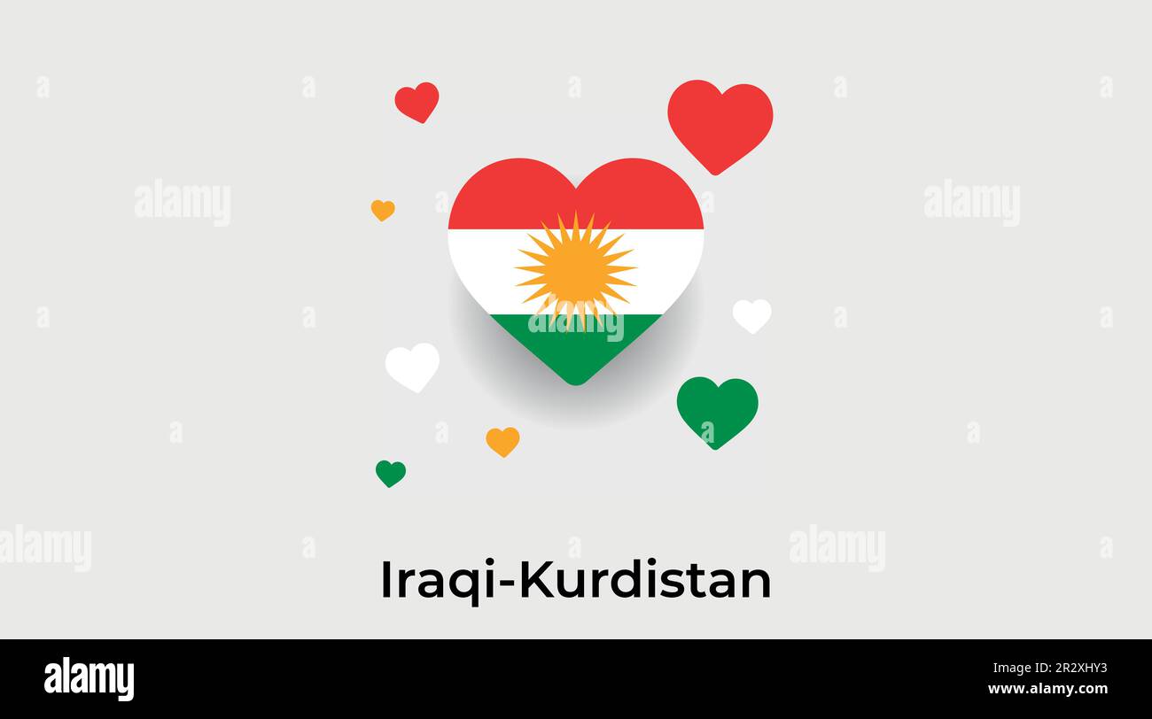 Iraqi kurdistan flag Banque d'images vectorielles - Alamy
