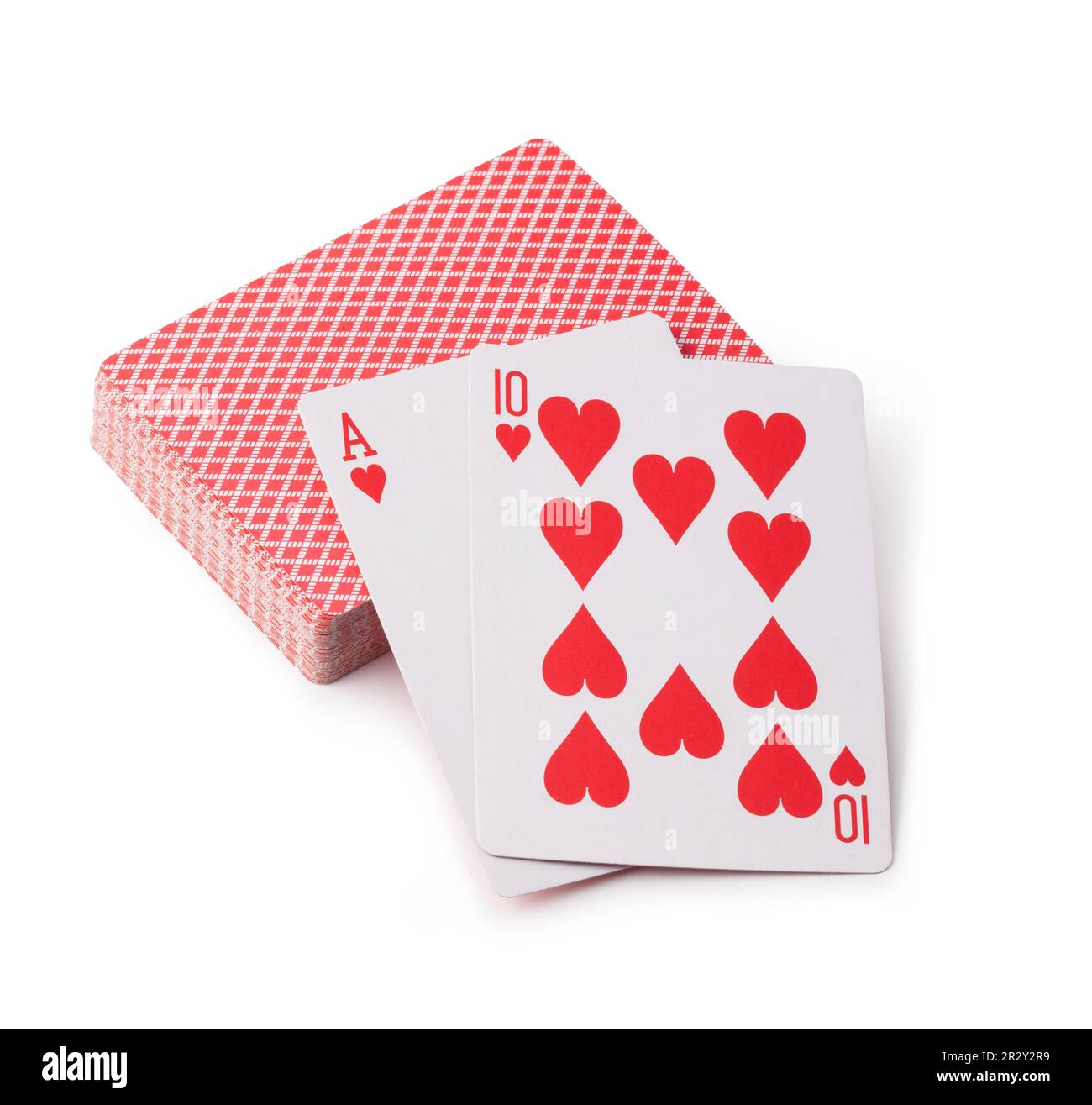 Quatre cartes à jouer sur fond blanc Banque de photographies et d ...