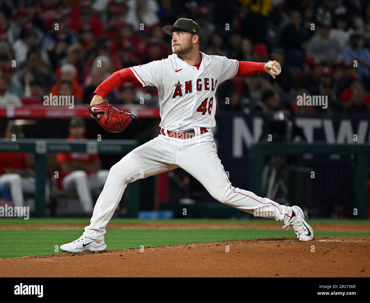 ANAHEIM, CA - MAY 19: Los Angeles Angels pitcher Tucker Davidson (32 ...