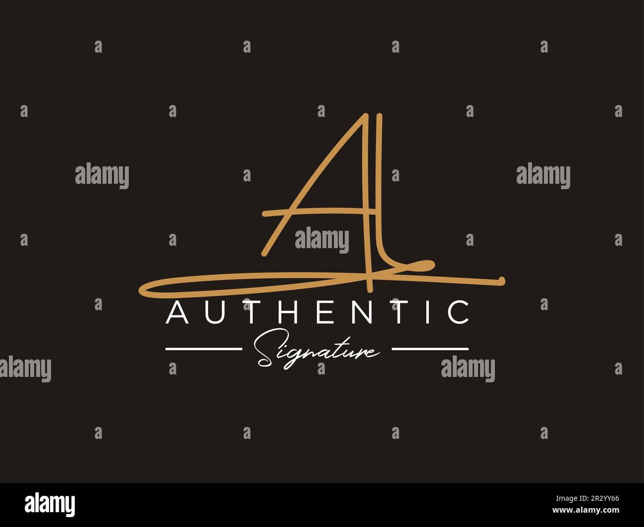 Handwritten signature al Banque d'images vectorielles - Alamy