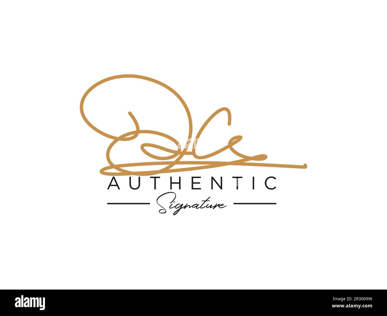 Modèle de logo de signature OC Vector Image Vectorielle Stock - Alamy