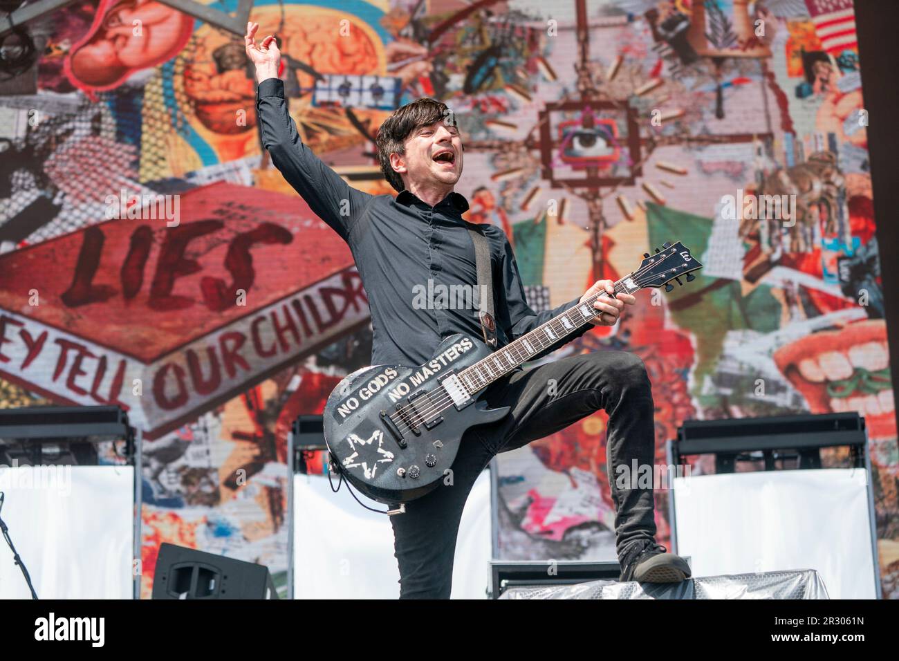 Justin Sane of Anti-Flag performs at the Welcome To Rockville Music ...