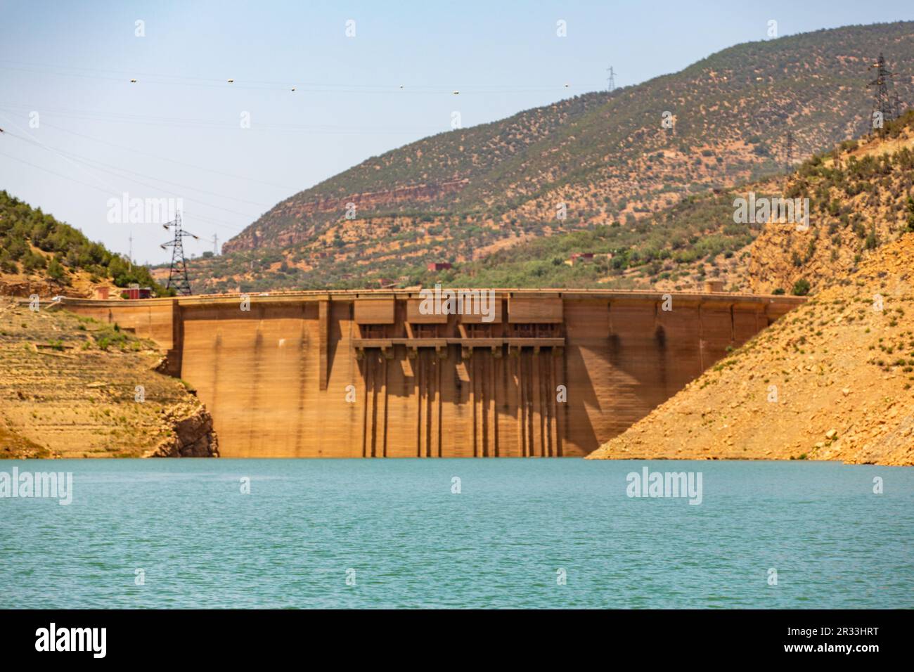 Magnifique paysage du barrage de Bin El Ouidane dans la région de ...