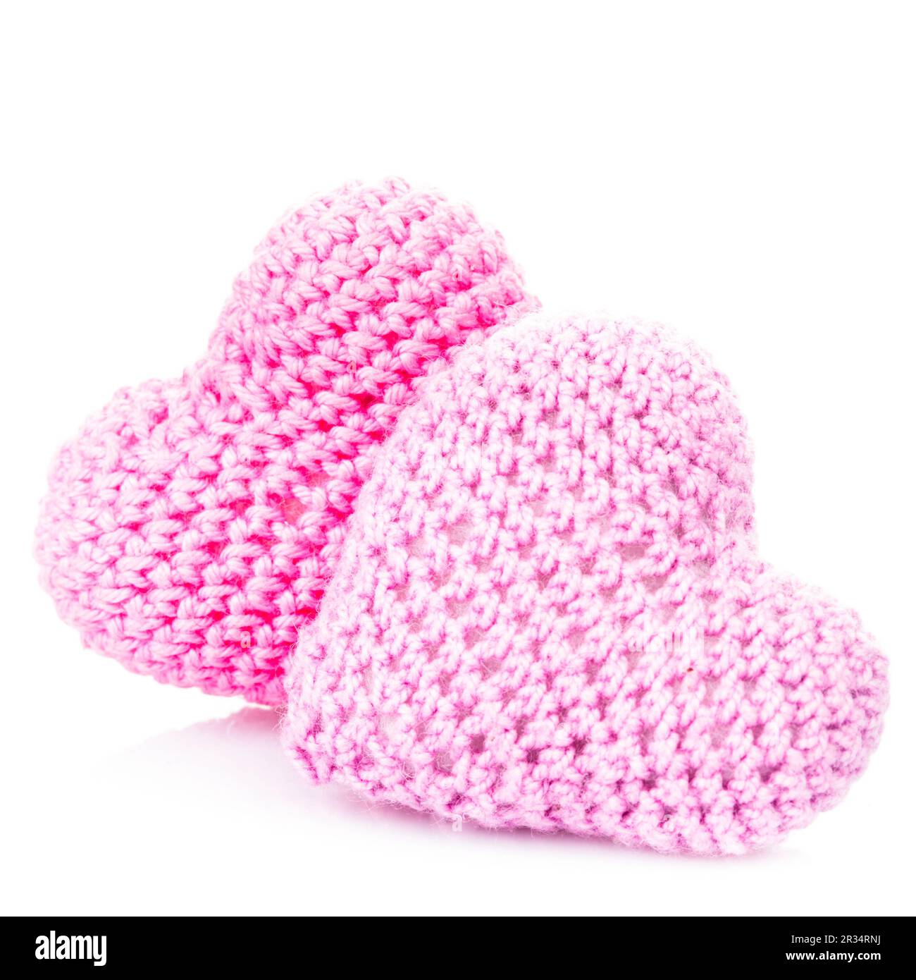 Coeurs au crochet Banque d'images détourées - Alamy