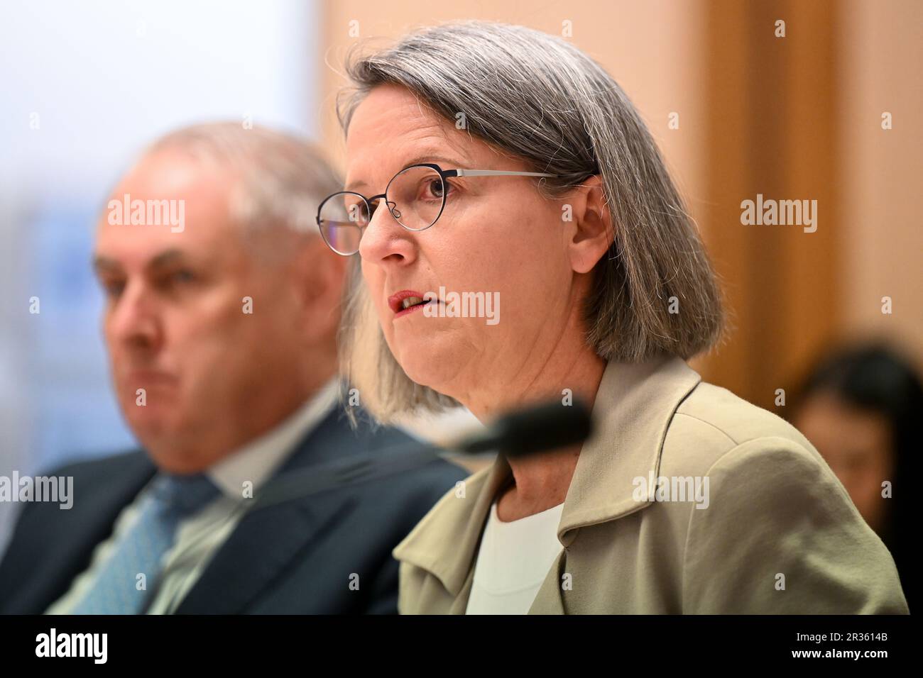 La secrétaire du ministère des Finances, Jenny Wilkinson, prend la ...