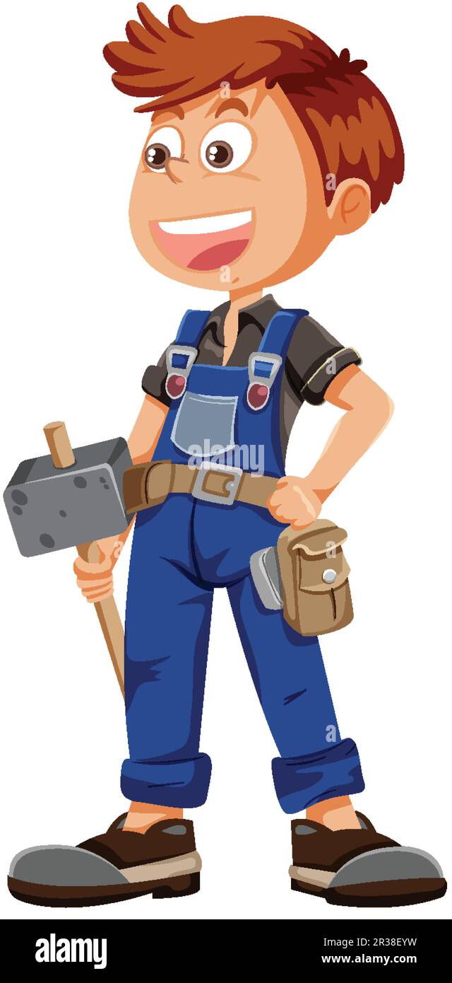 Illustration du personnage de dessin animé de maintenance Image ...