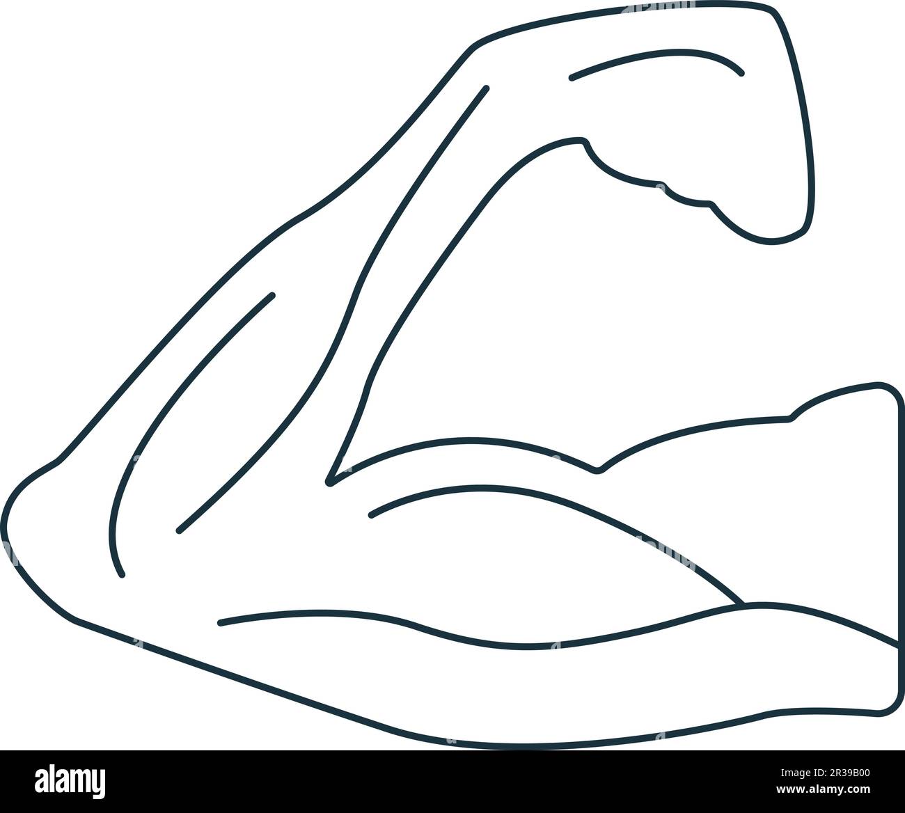 Icône muscle. Signe simple monochrome de la collection anatomique ...