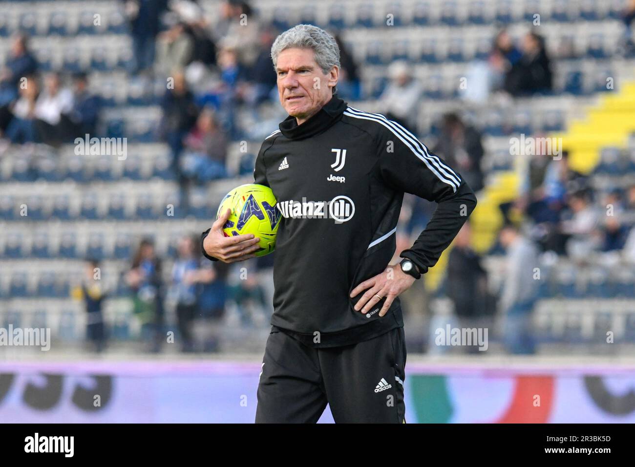 Claudio Filippi, l'entraîneur de gardien de but de Juventus, pendant le ...