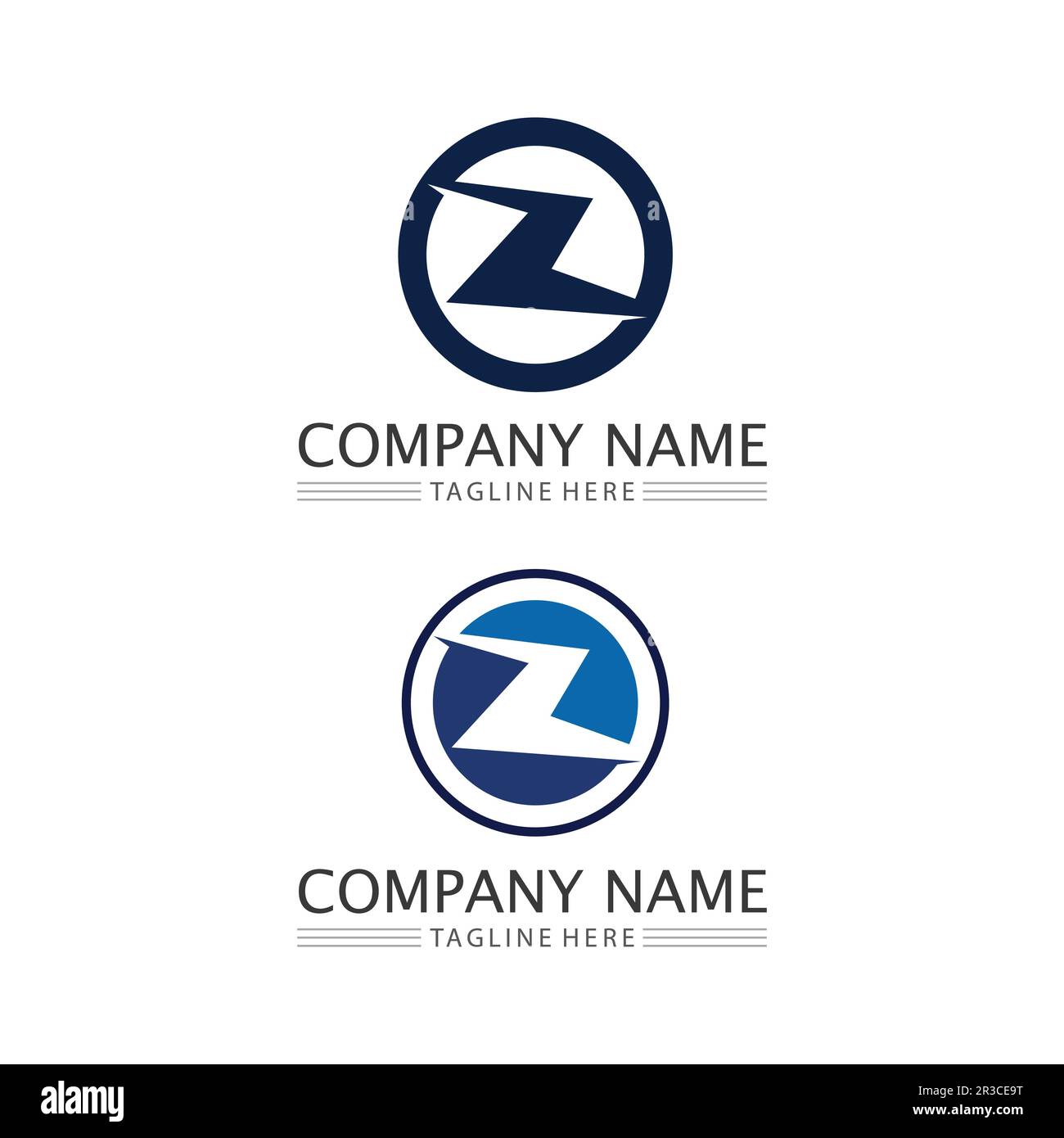 Lettre Z et police logo Z dessin vecteur identité illustration Image ...